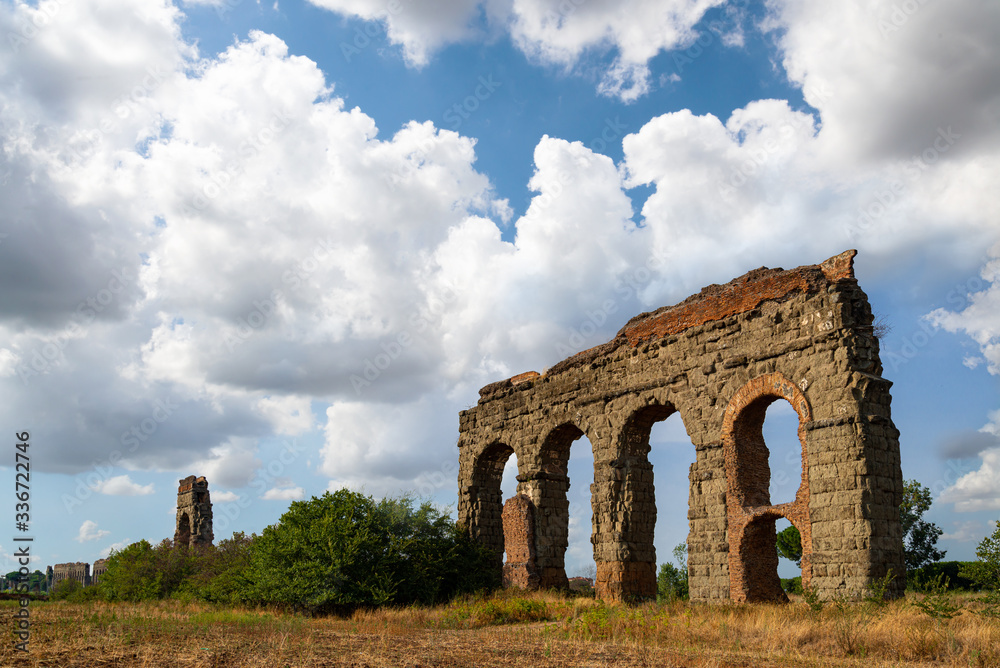 The Aqueduct park in Rome, Italy. The Parco degli Acquedotti is an ...