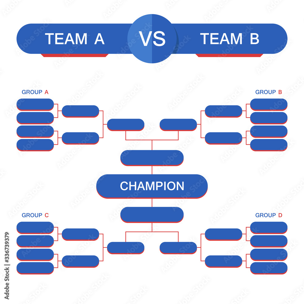 Tournament Chart for Groups and Teams. match schedule vector ...