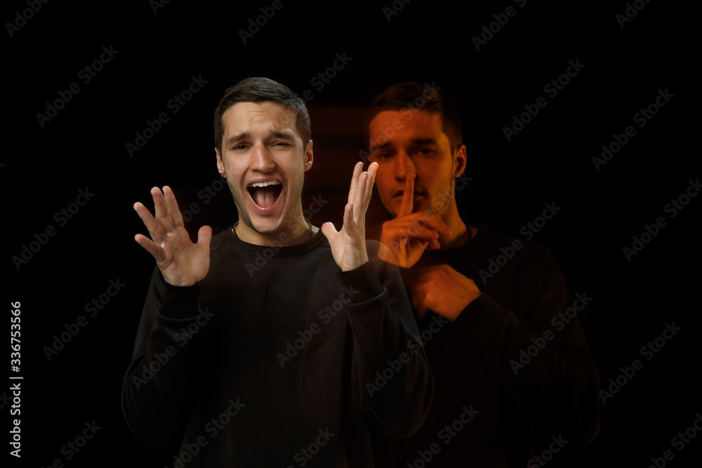 Screaming outside, whispering inside. The versatility of man - opened ...