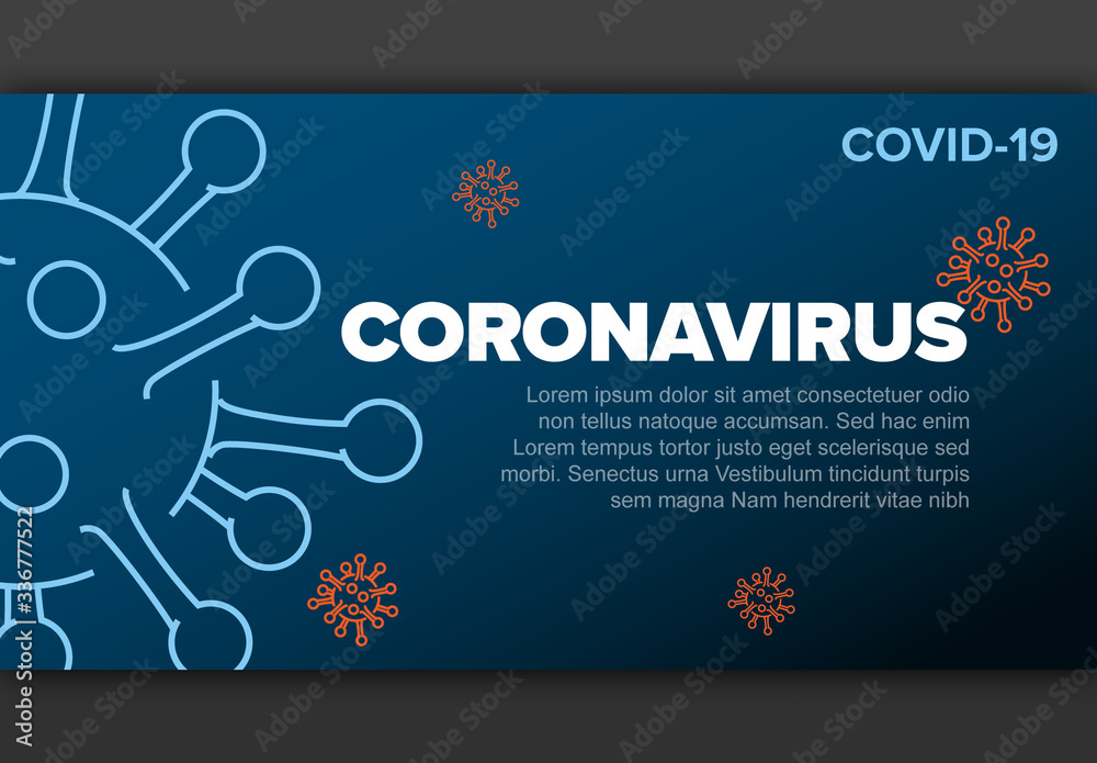 Digital Banner Layout with Coronavirus Information Stock Template ...