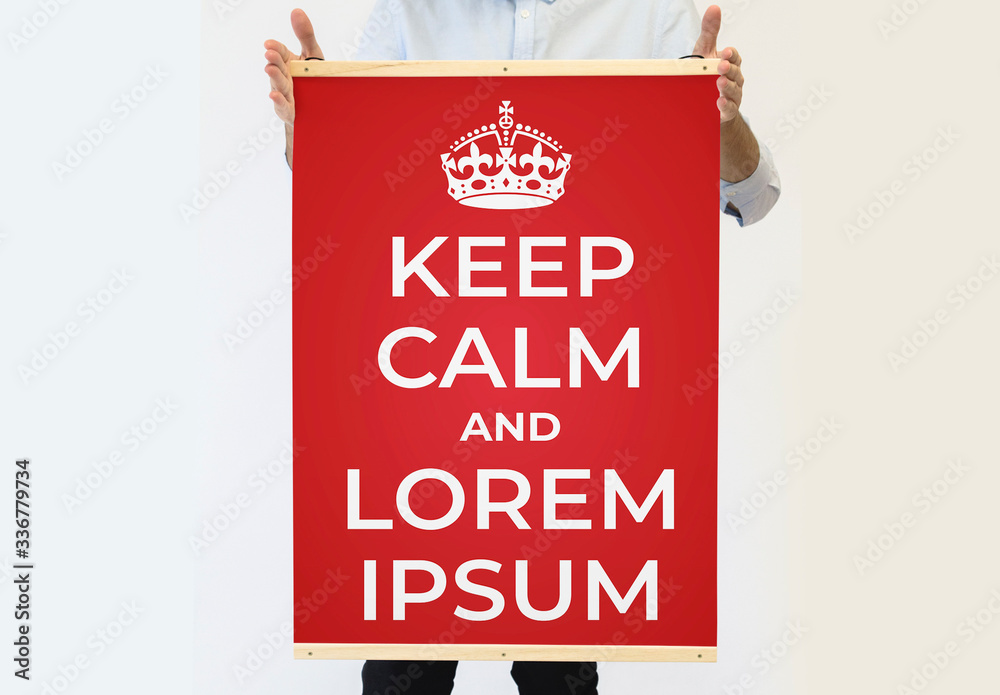Keep Calm Signal Poster Layout Stock Template | Adobe Stock