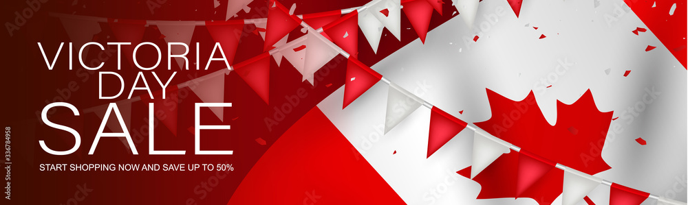 Victoria Day Canada Holiday sale banner or website header background ...