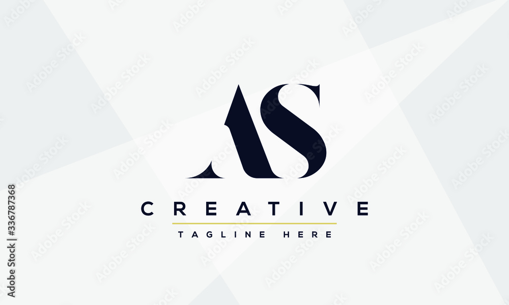 AS Letter Logo Design. Creative Modern A S Letters icon vector ...