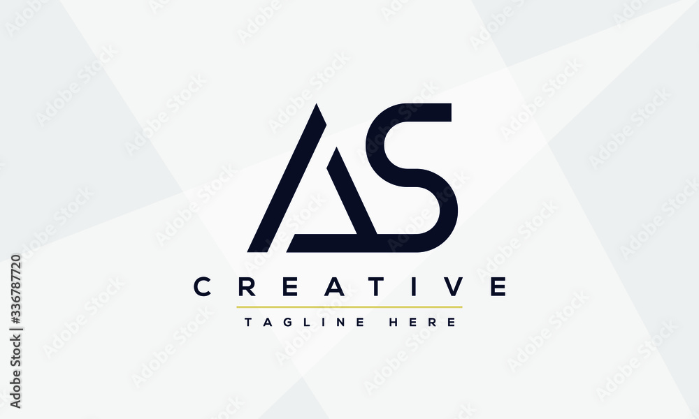 AS Letter Logo Design. Creative Modern A S Letters icon vector ...