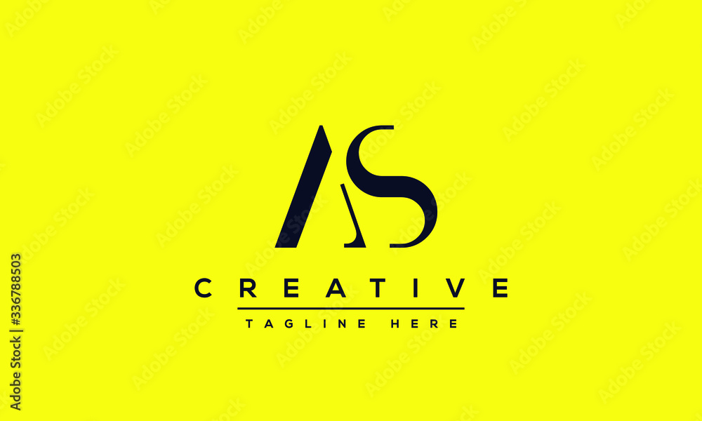 AS Letter Logo Design. Creative Modern A S Letters icon vector ...