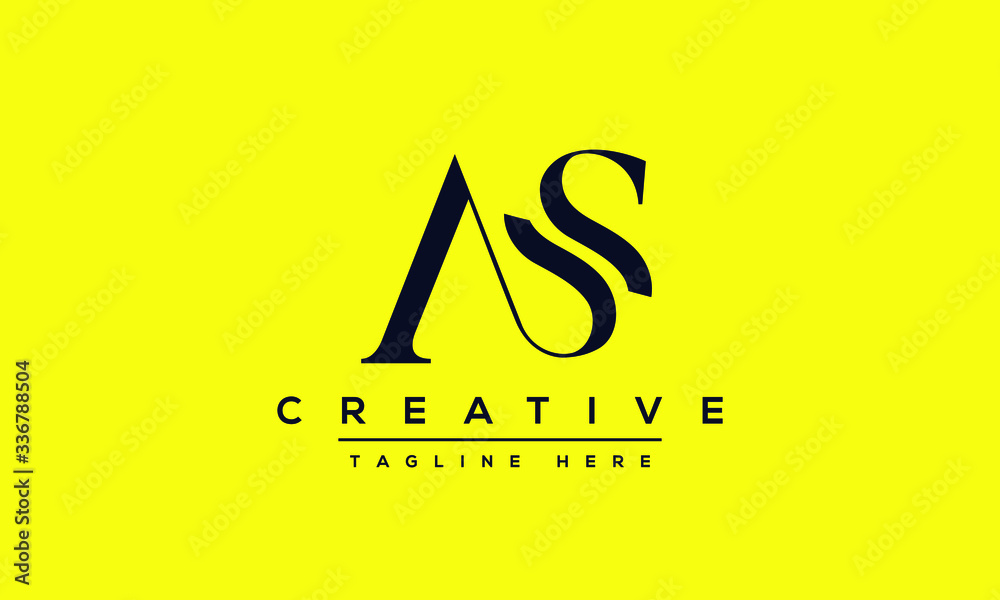 AS Letter Logo Design. Creative Modern A S Letters icon vector ...