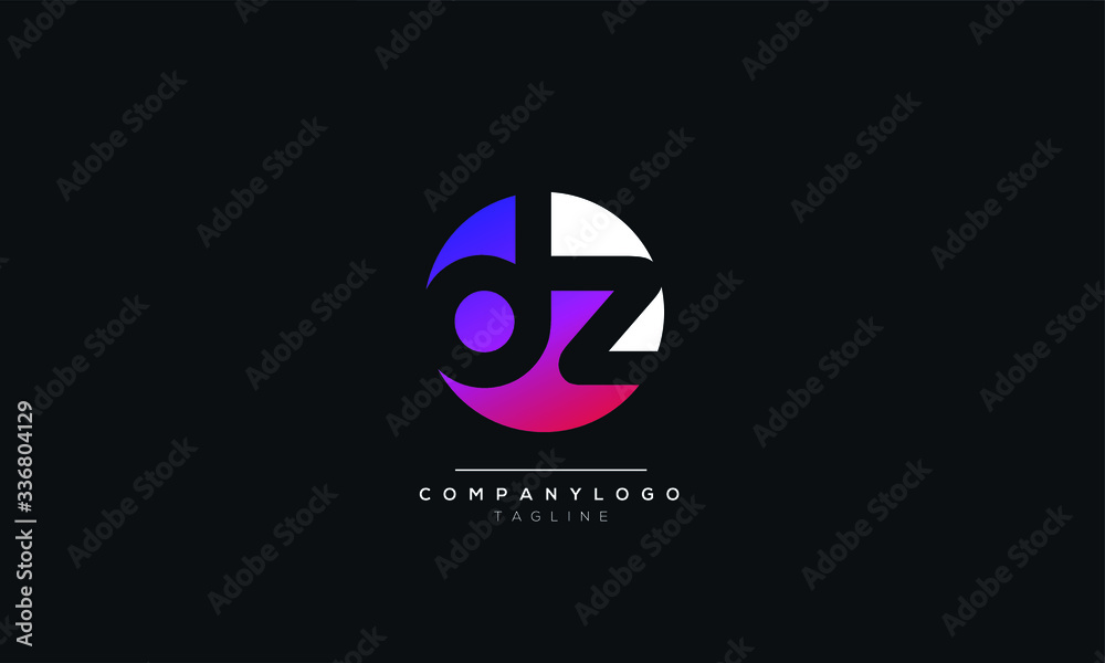 DZ ZD D Z Letter logo alphabet monogram initial based icon design Stock ...
