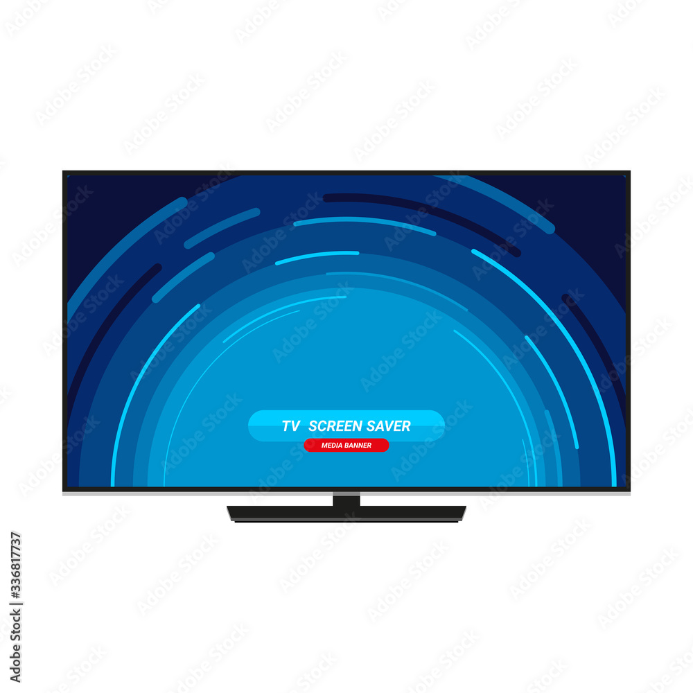 Design of TV screen saver for news release, advertising media banner ...