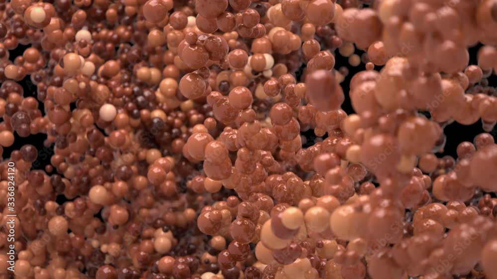 Aerated milk chocolate cocoa Bubble Burst - foaming balls balloons ...