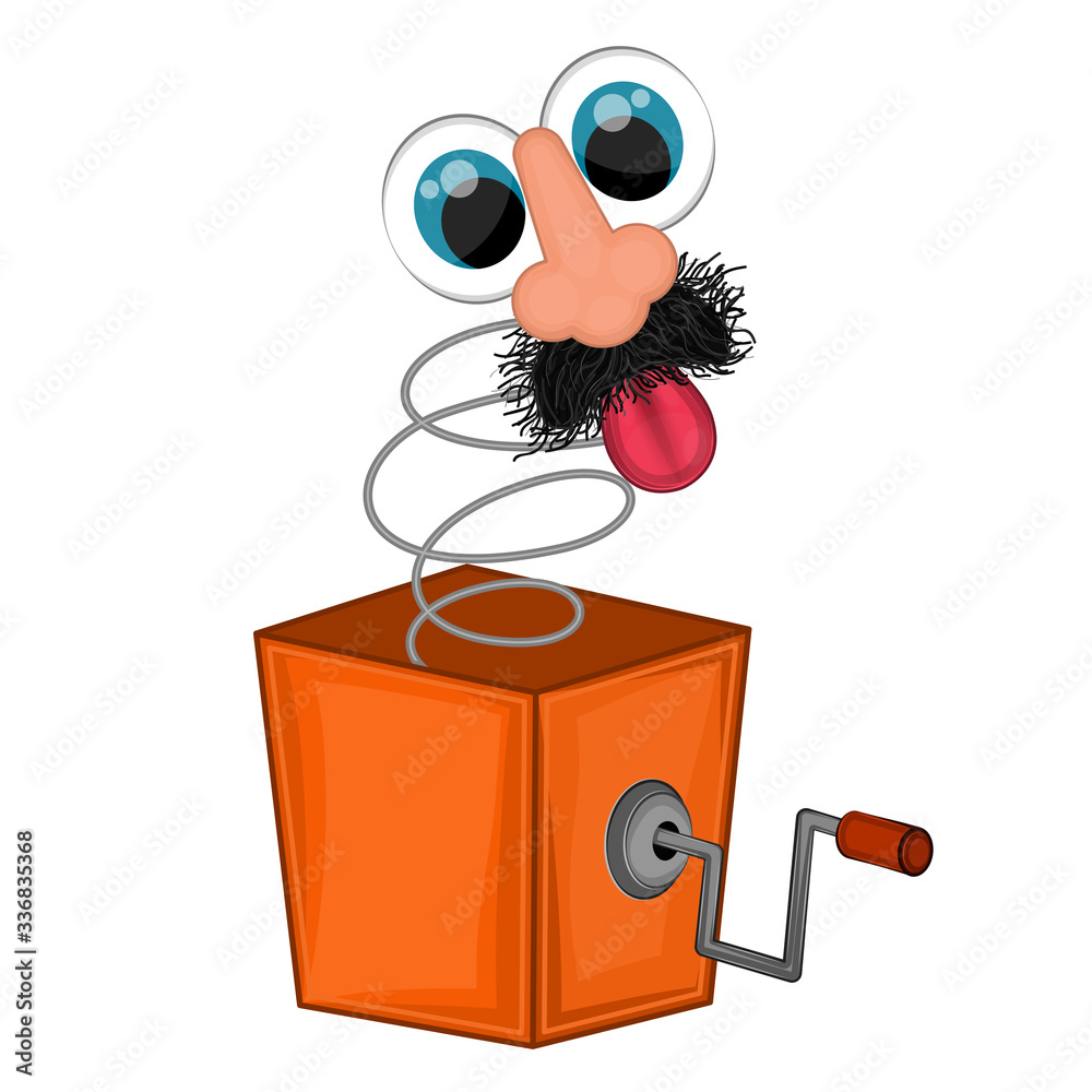 Isolated joke box image Stock Vector | Adobe Stock