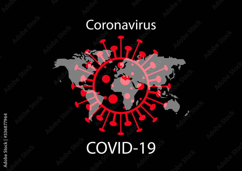 World map of Covid-19. Coronavirus spread to every country around the ...