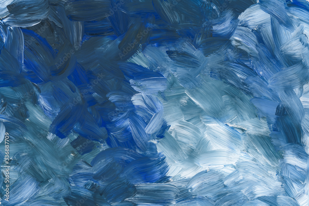 Blue paint on a canvas Stock Photo | Adobe Stock