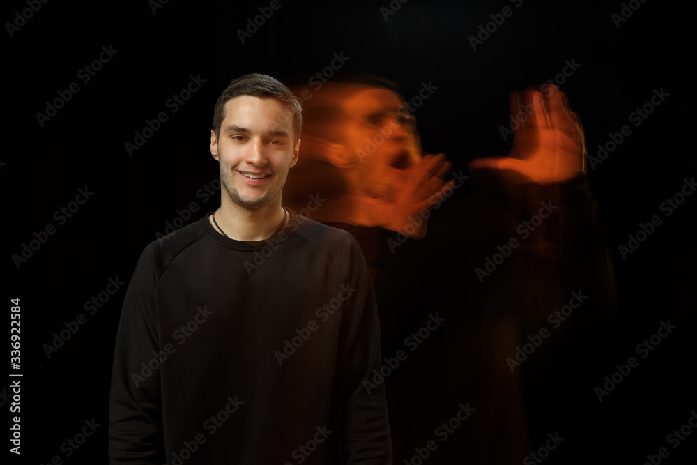 Smiling outside, shocked inside. The versatility of man - opened ...