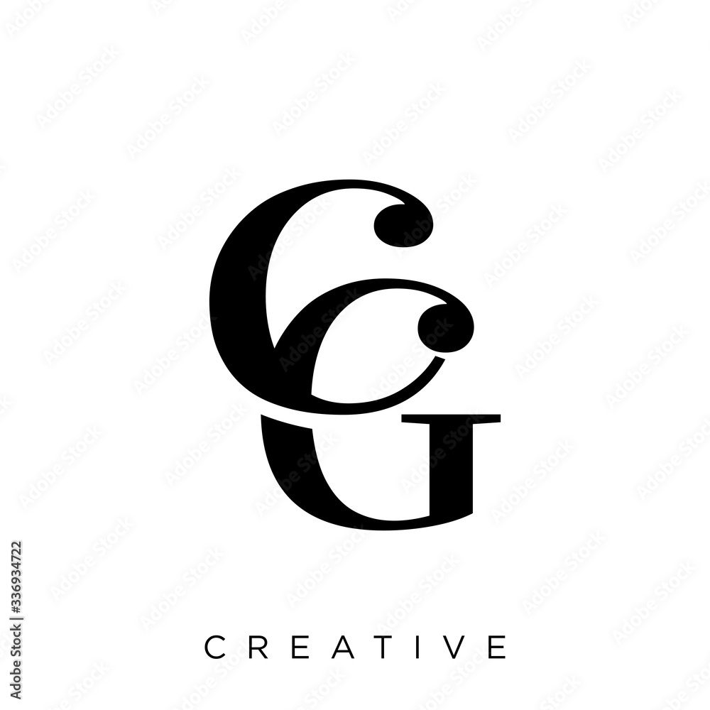 cg luxury logo design vector Stock Vector | Adobe Stock