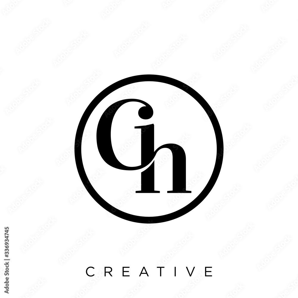 ch luxury logo design vector Stock Vector | Adobe Stock
