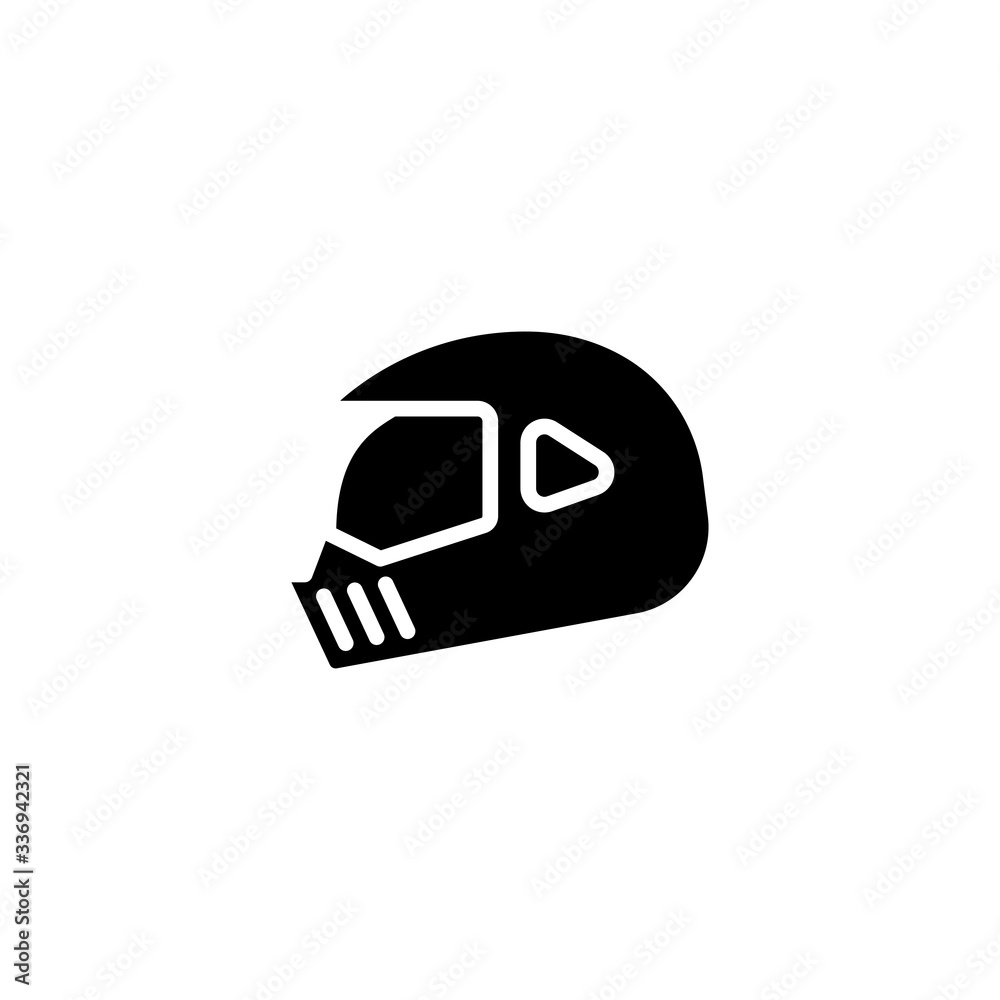 Helmet icon. Motorcycle racing helmet icon vector for your web site ...