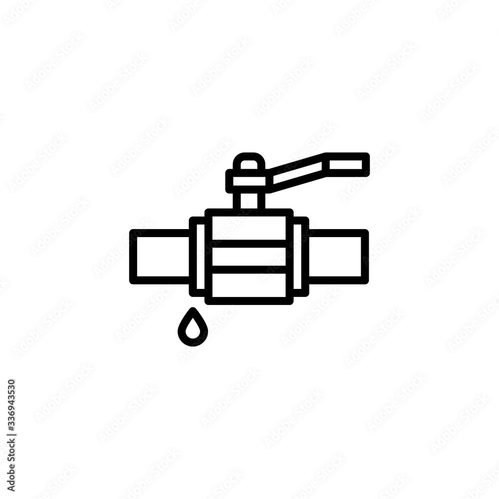 Gasoline valve icon. Gas pipeline with a valve icon. Industry system ...