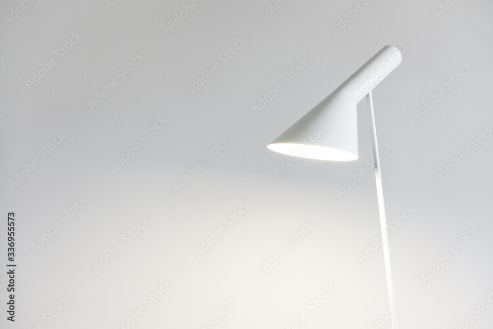 Modern floor lamp against white background. Home interior concept. The ...