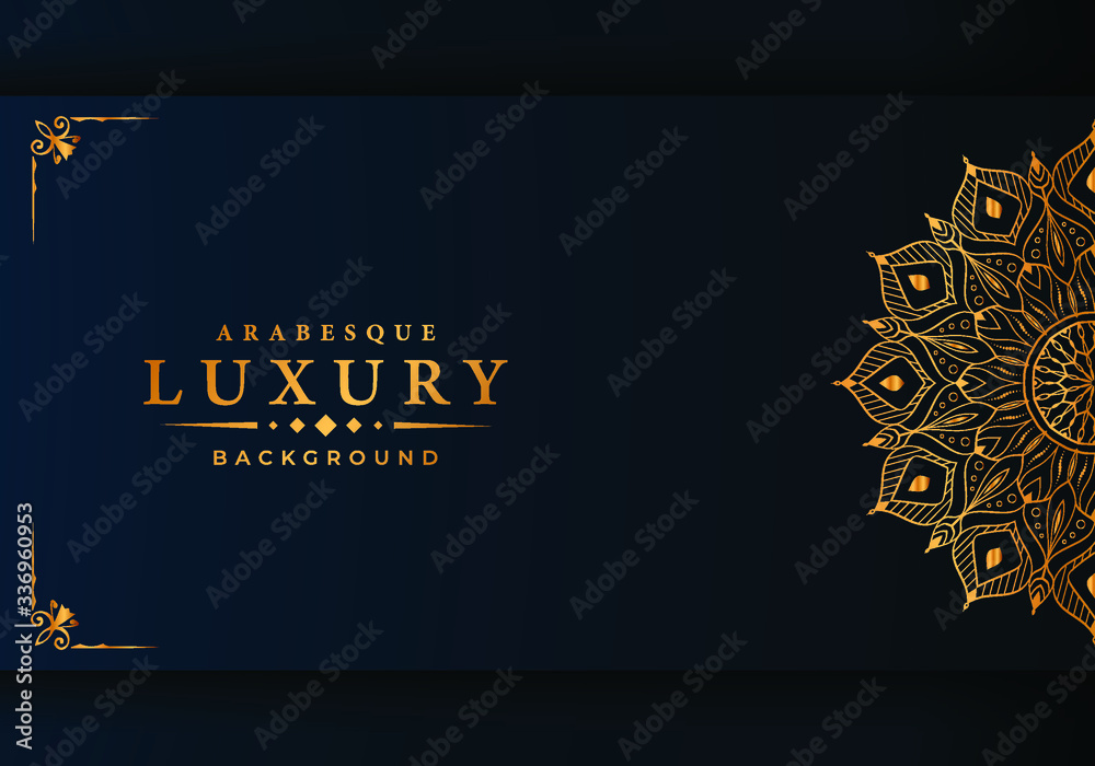 Luxury ornamental mandala design background with arabesque pattern ...
