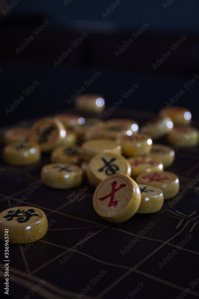 Xiangqi. Chinese traditional game. Chinese chess. Board game. Stock ...