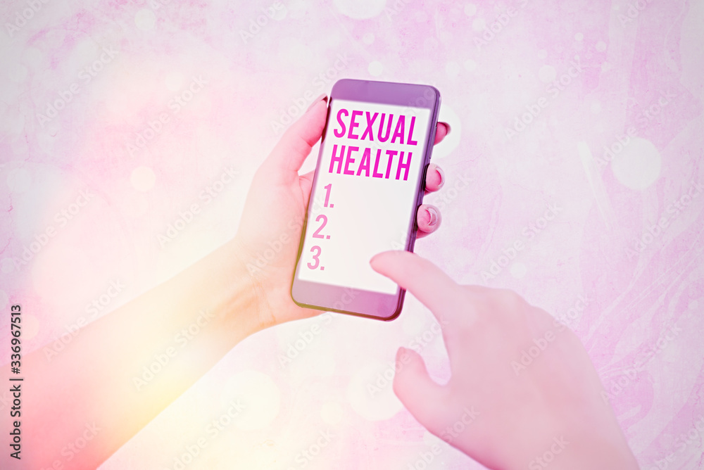 Writing note showing Sexual Health. Business concept for positive and ...