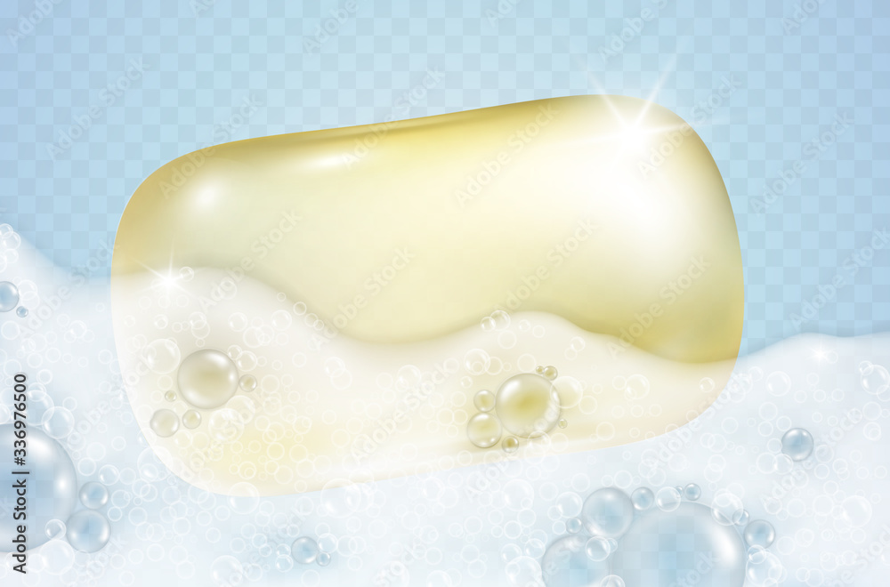 Foam effect isolated on transparent background. Soap with bubbles ...