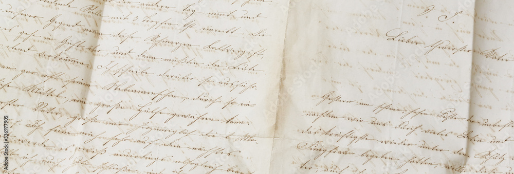 closeup of old handwriting; vintage paper background Stock Photo ...
