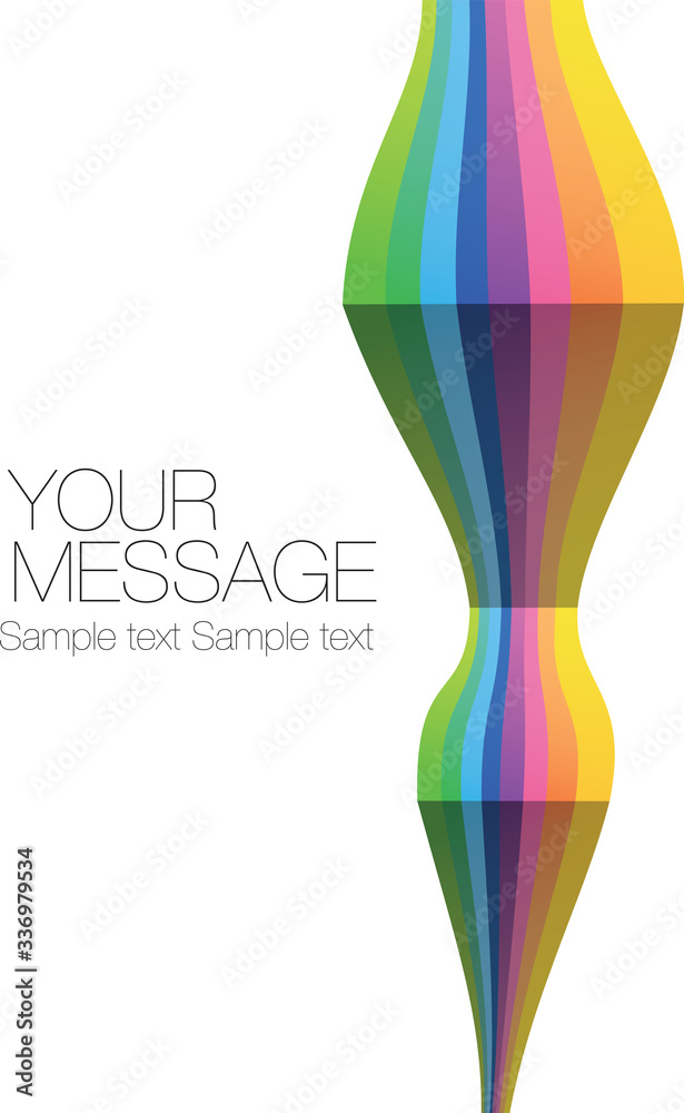 Rainbow Funnel Simple White Page Layout Design Stock Vector | Adobe Stock