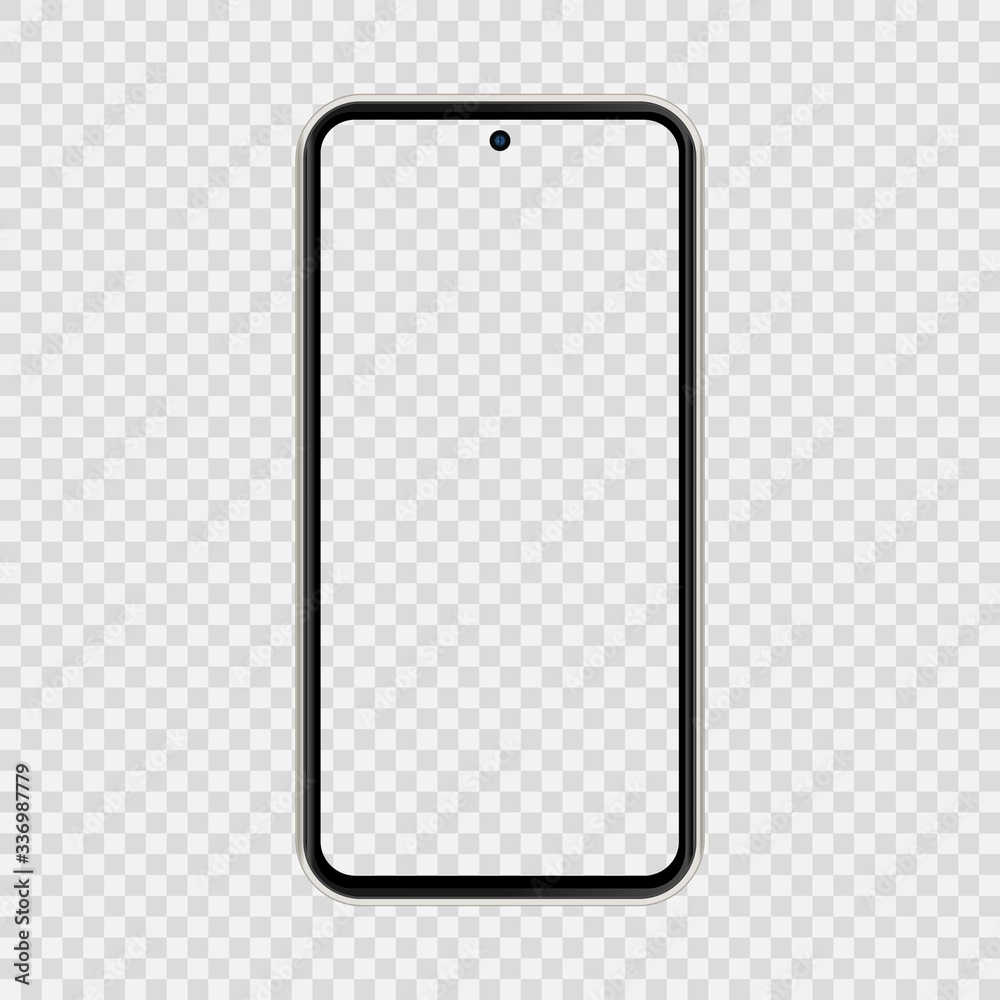 realistic smartphone The shape of a modern mobile phone Designed 2020 ...