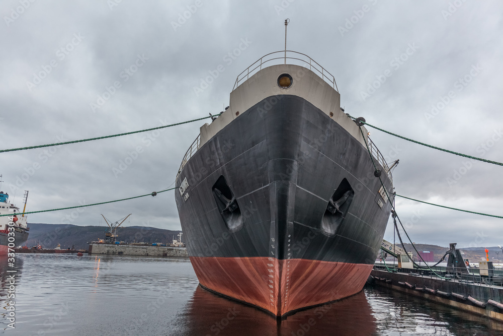 Old Nuclear icebreaker Lenin in North port. First nuclear powered ship ...