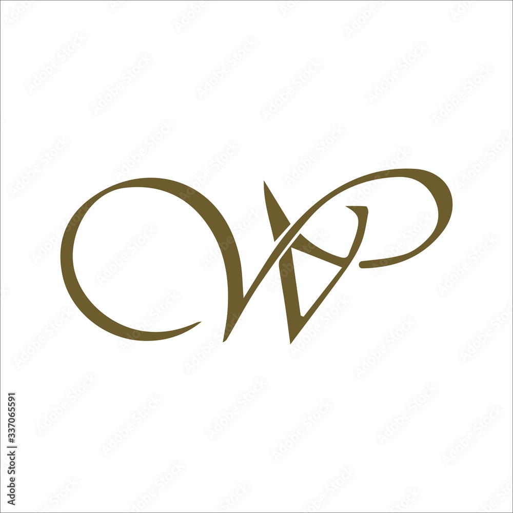 Initial letter pw or wp logo vector design template Stock Vector ...
