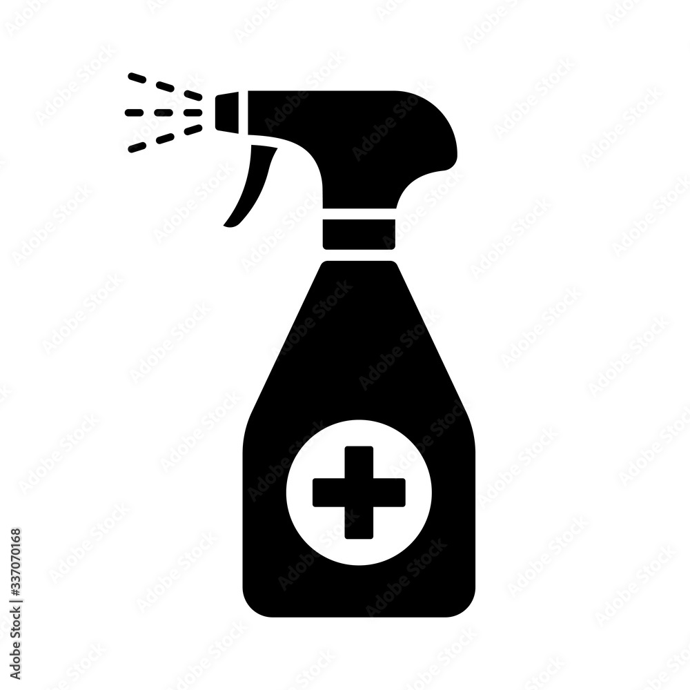 Disinfection spray icon isolated on white background. Vector Stock ...