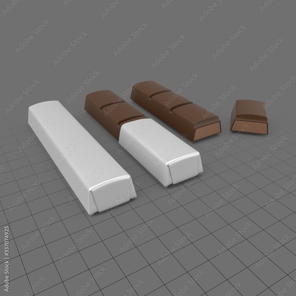Chocolate bars Stock 3D asset | Adobe Stock