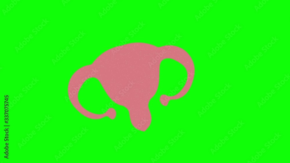 womb hand drawn green screen. floating loop animation Stock Video ...