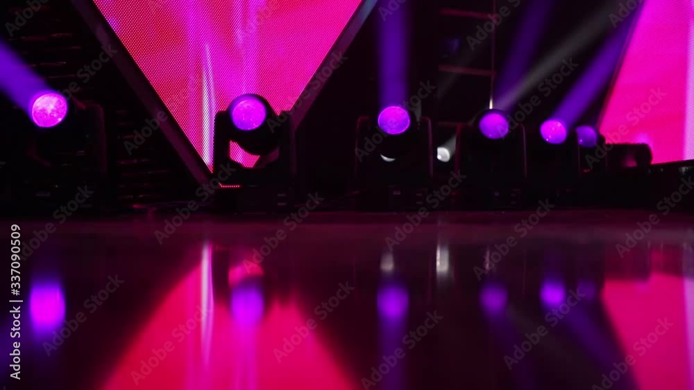 Purple lights from above soft optical lens flares shiny animation ...