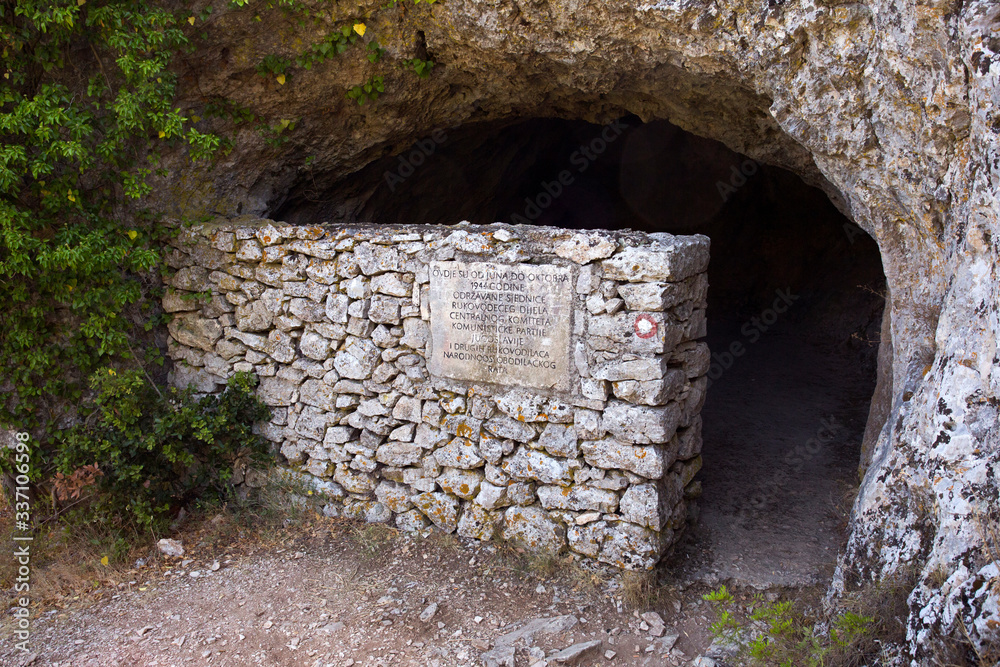 Cave on Vis island where Josip Broz Tito was hiding in World War 2 ...