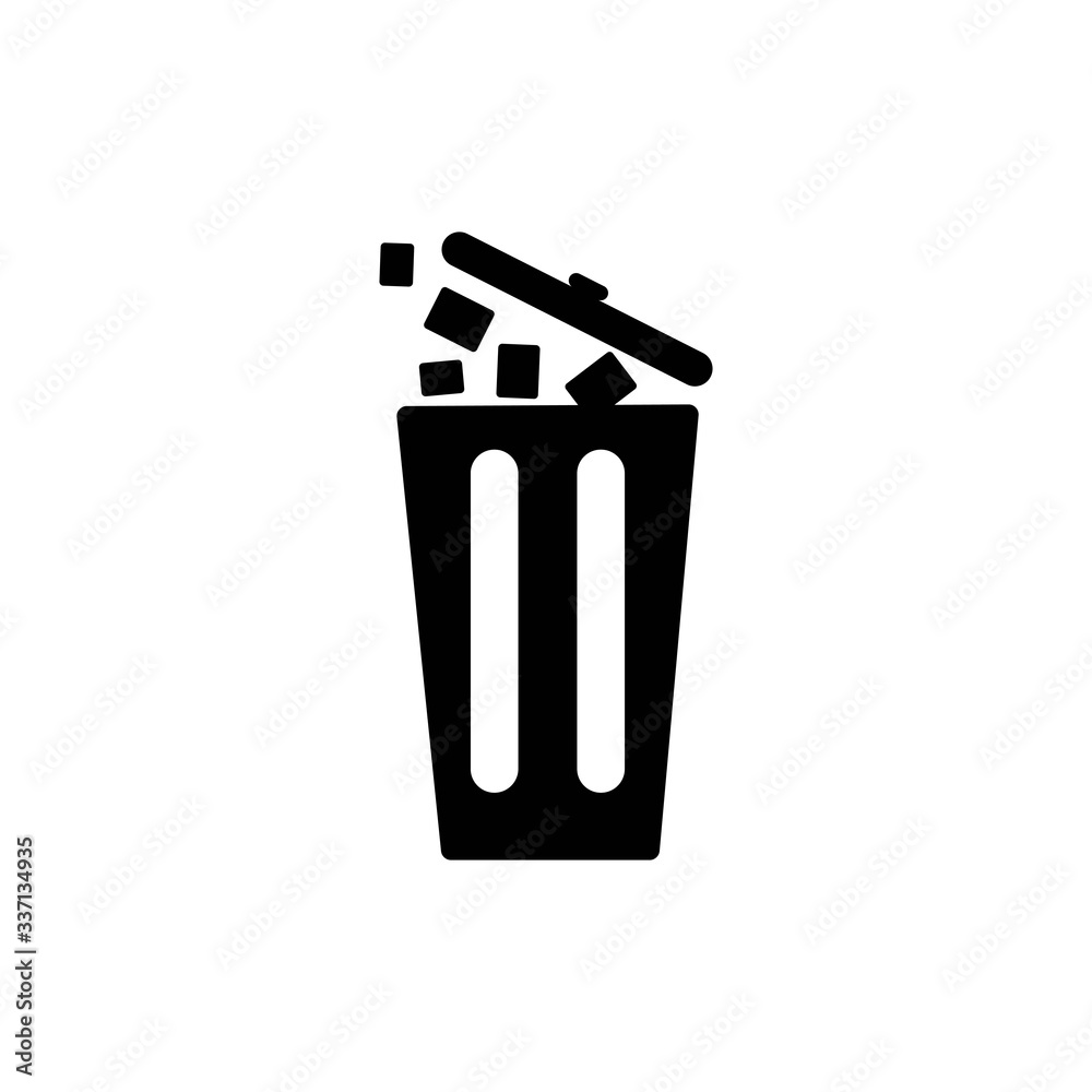 dustbin illustration logo vector free Stock Vector | Adobe Stock