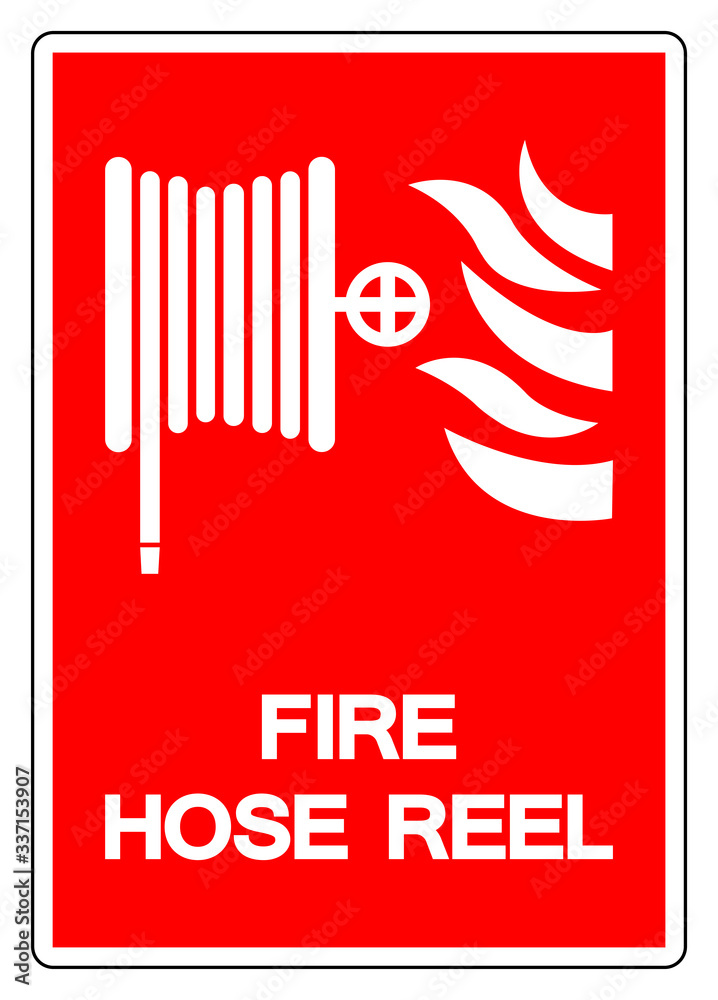 Fire Hose Reel Symbol Sign, Vector Illustration, Isolate On White ...