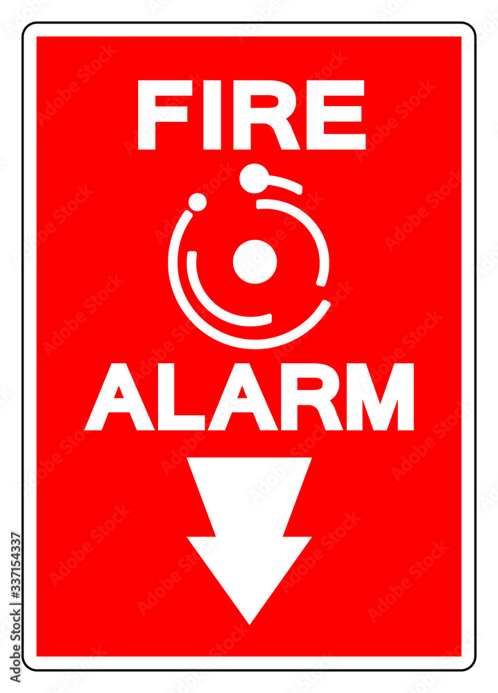 Fire Alarm Symbol Sign, Vector Illustration, Isolate On White ...