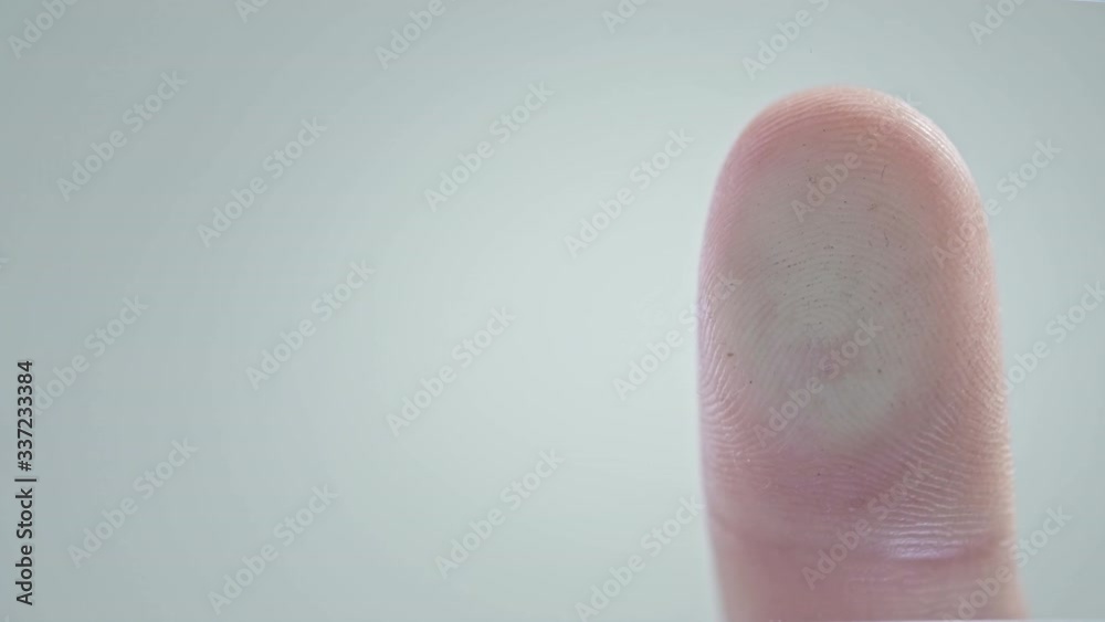 Biometric Fingerprint Security Scanner - Biometric scanner scanning a ...