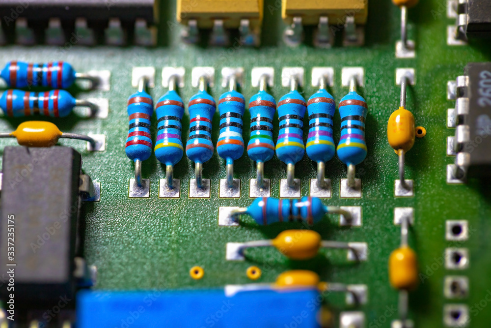 Electronic circuit board, Resistor, used for wallpaper, used as ...