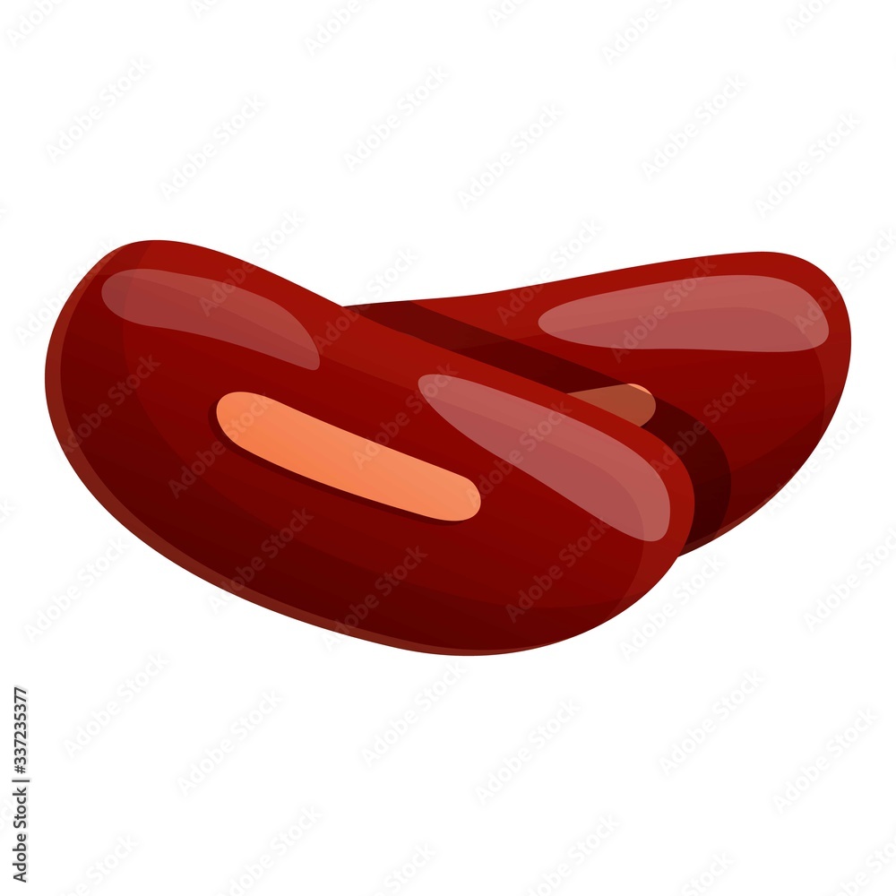 Red beans icon. Cartoon of red beans vector icon for web design ...