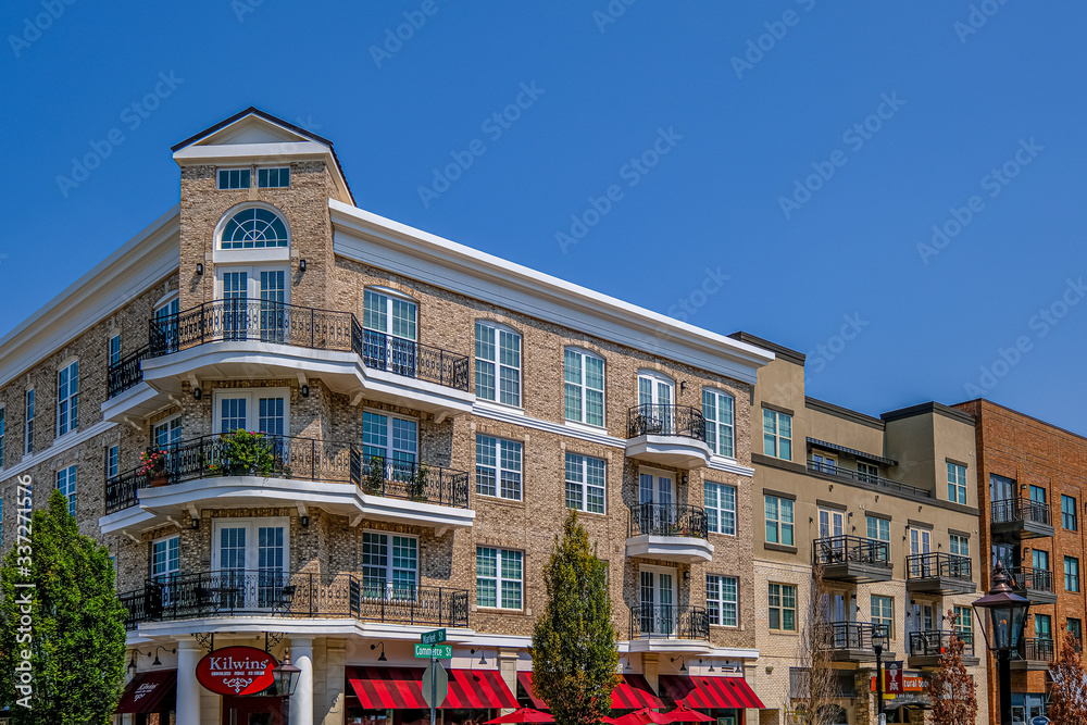 Loft Apartments Over Retail Space Stock Photo | Adobe Stock