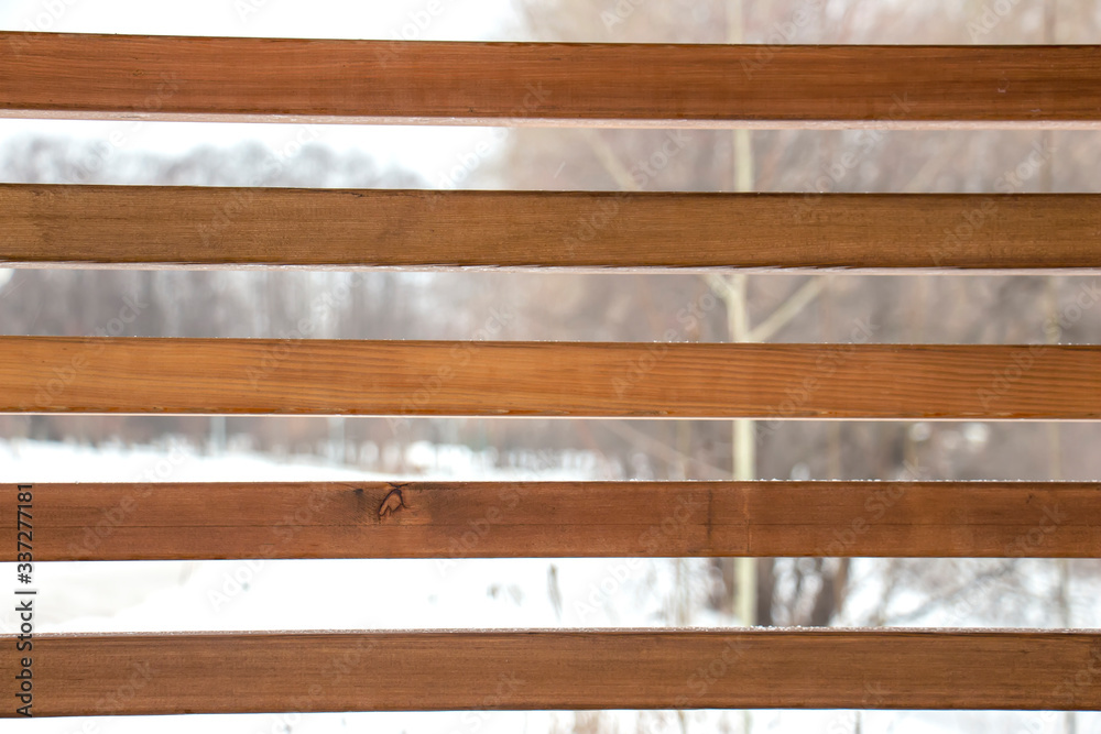 Fresh wood texture in the snow Stock Photo | Adobe Stock