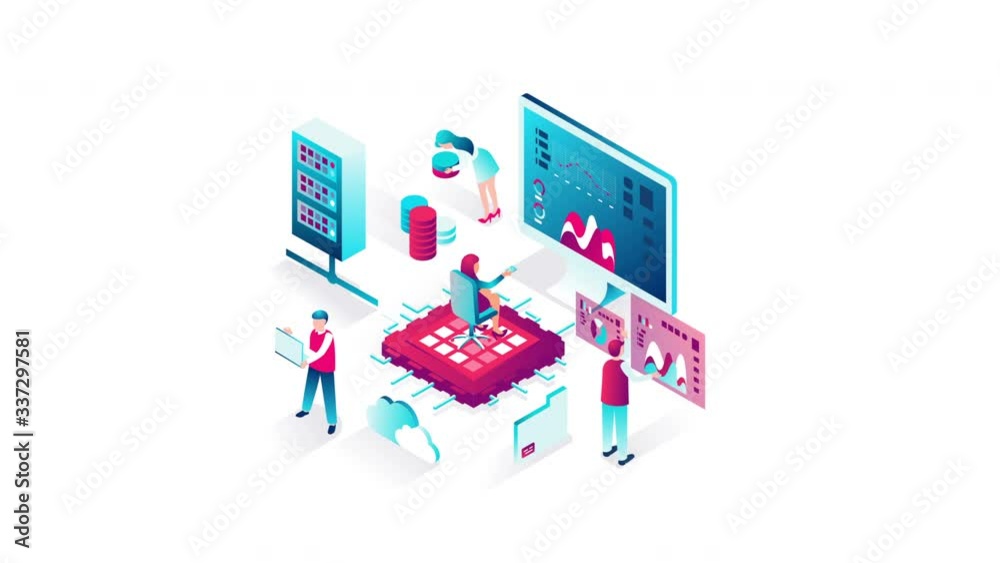 Data Analysis Loop Animation Motion Graphics Stock Video | Adobe Stock