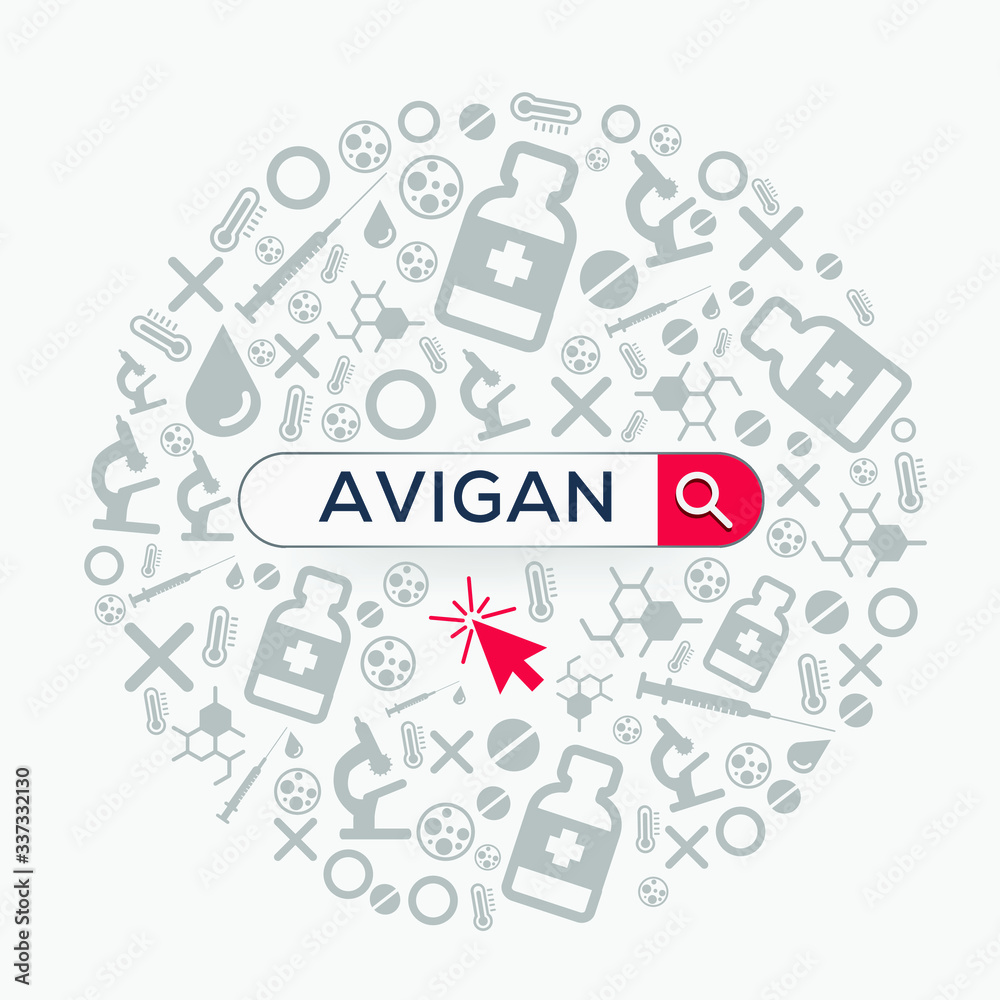 (avigan) Word written in search bar,Japanese medicine Possible vaccine ...