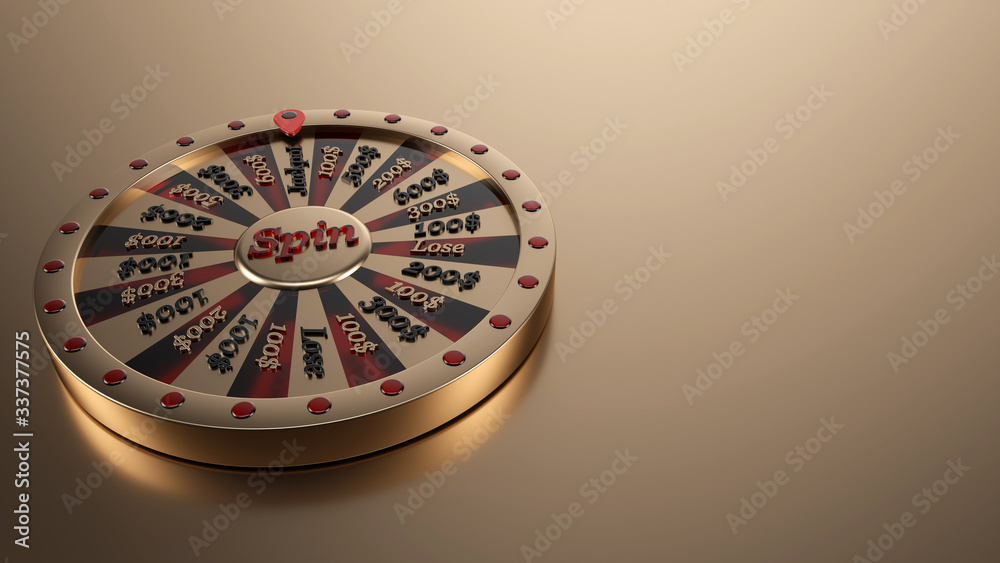 Jackpot. Golden Fortune Wheel, Wheel Of Luck On The Gold Background ...