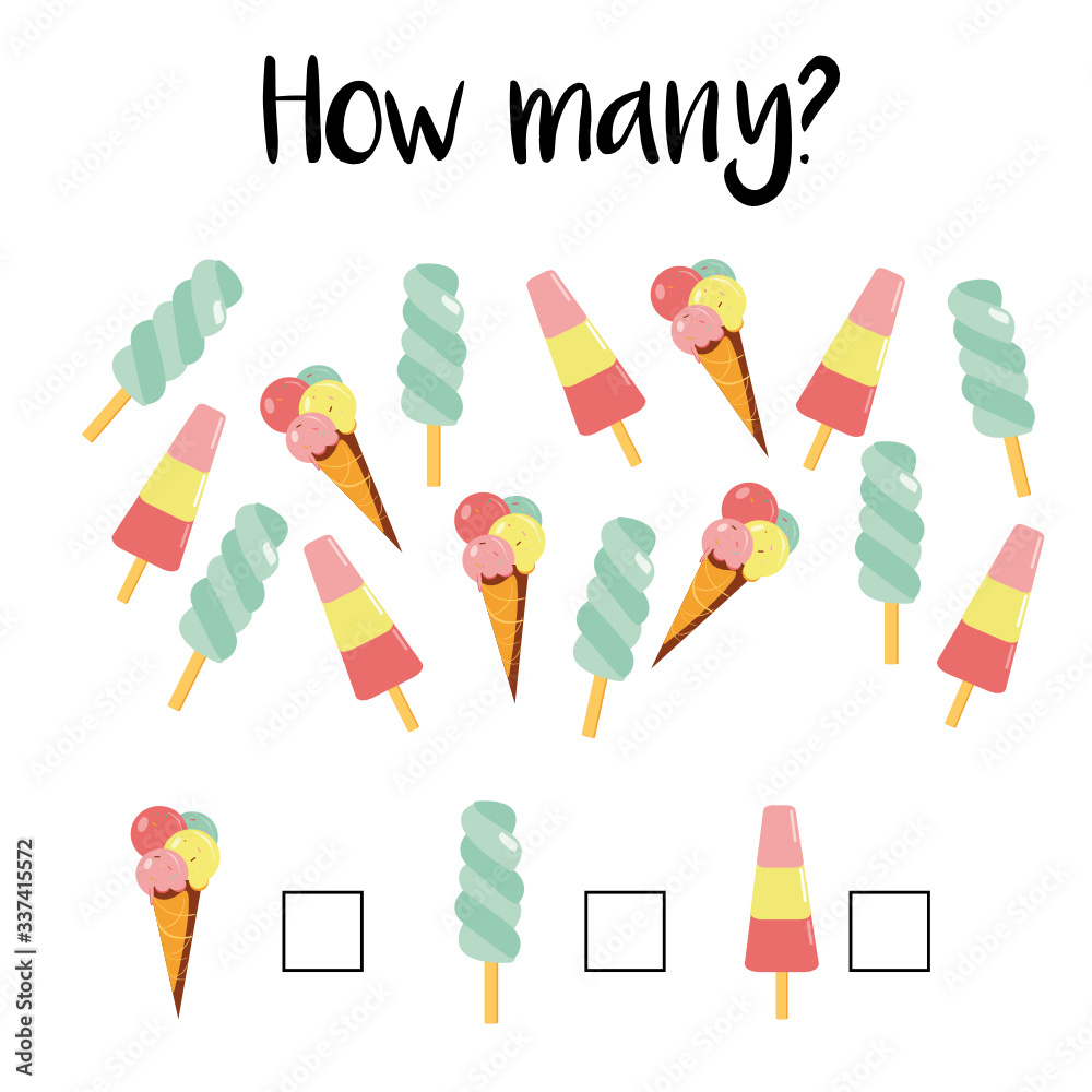 How many objects.Preschool Counting Activities. Printable worksheet ...