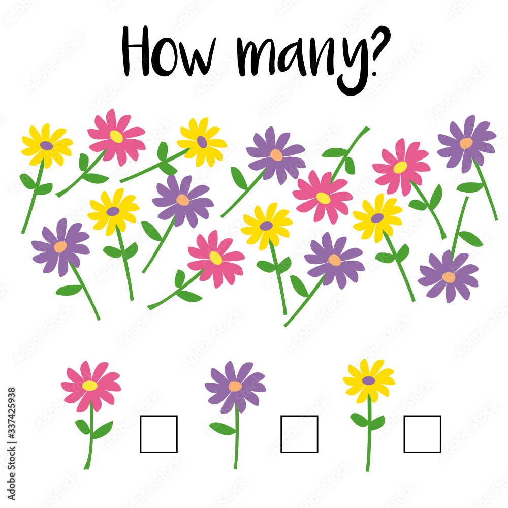 How many objects.Preschool Counting Activities. Printable worksheet ...