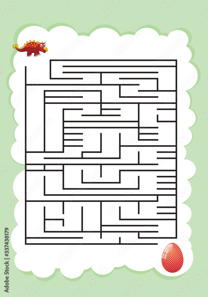 dinosaur Mazes for Kids. Maze games worksheet for children. worksheet ...